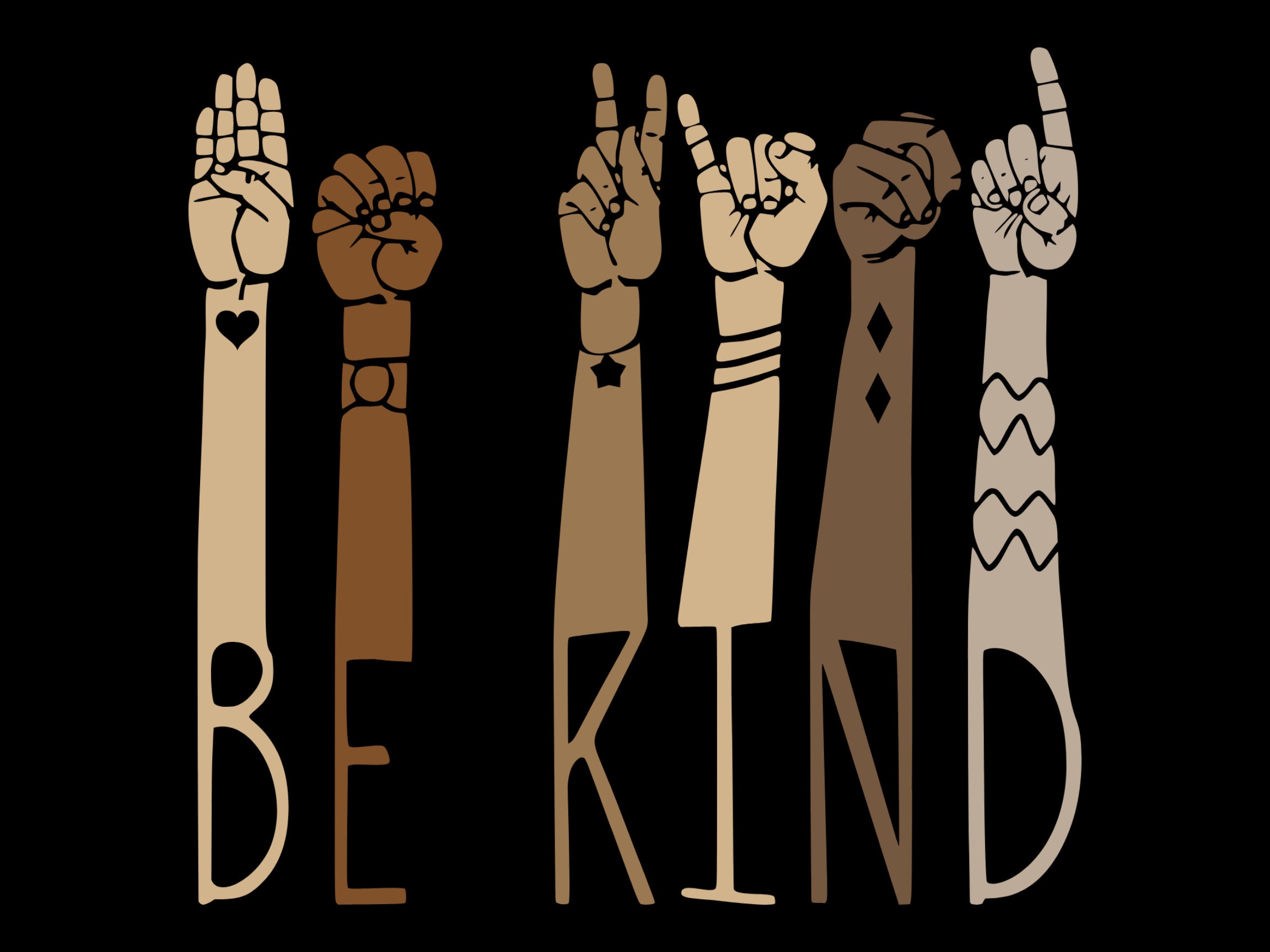 Be Kind Yard Sign Template Kindness Yard Sign Sign Language | Etsy