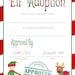 Elf Adoption Certificate Template, Editable Christmas Letter, Printable ...