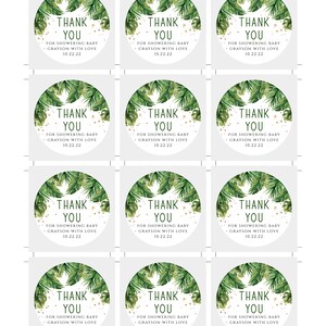 Jungle Thank You Favor Tag Template, Tag Personalized, Thank You Tag ...