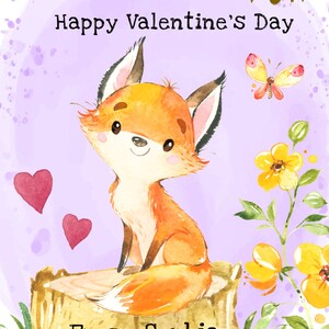 Woodland Animal Valentines Day Card Template, Forest Animal Valentines ...