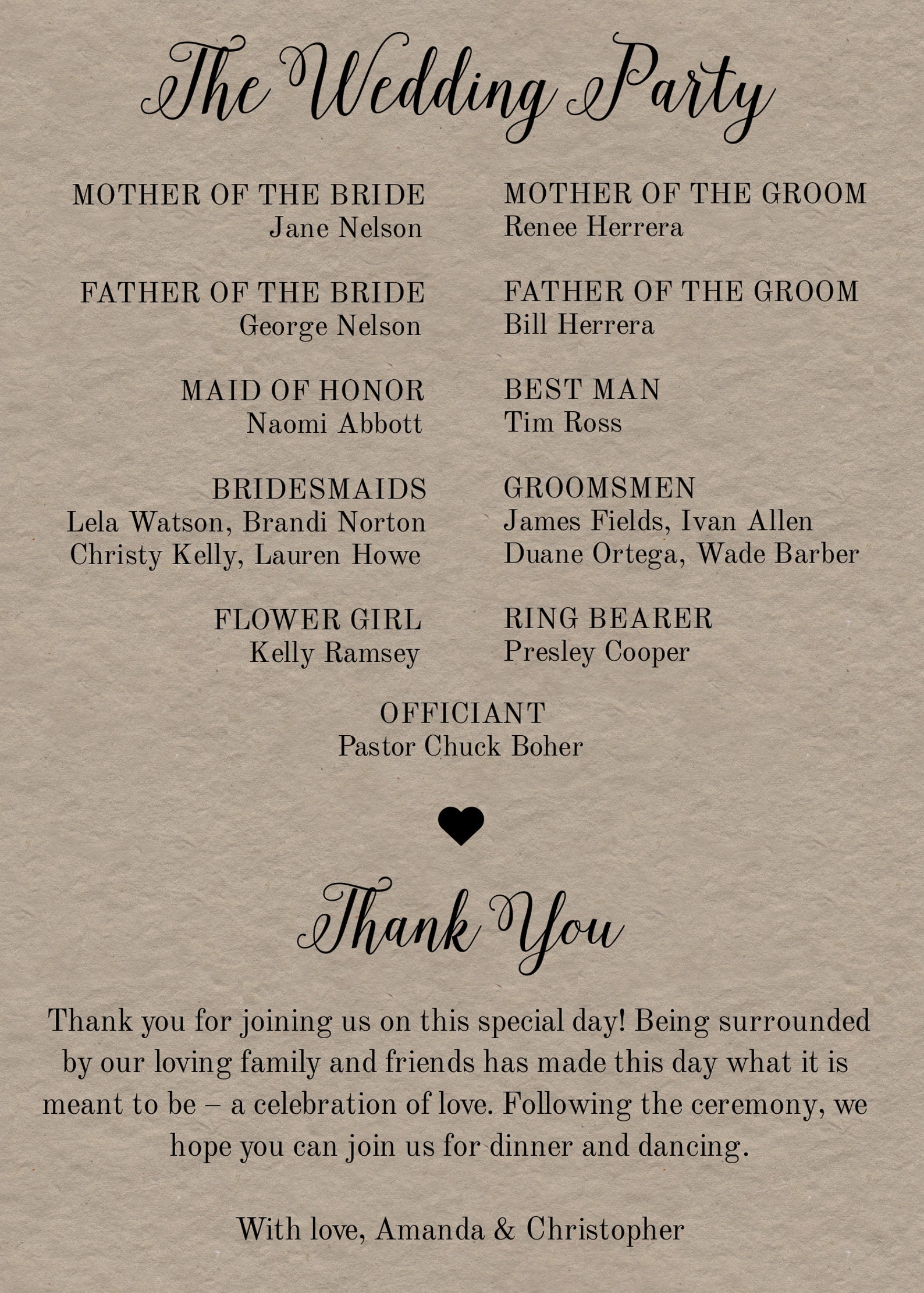 Rustic Wedding Ceremony Program Template With String Lights - Etsy