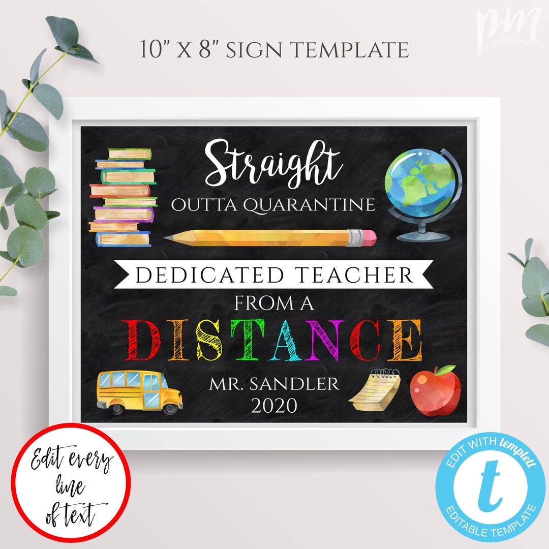 Teacher Appreciation Week Sign Template Straight Outta - Etsy
