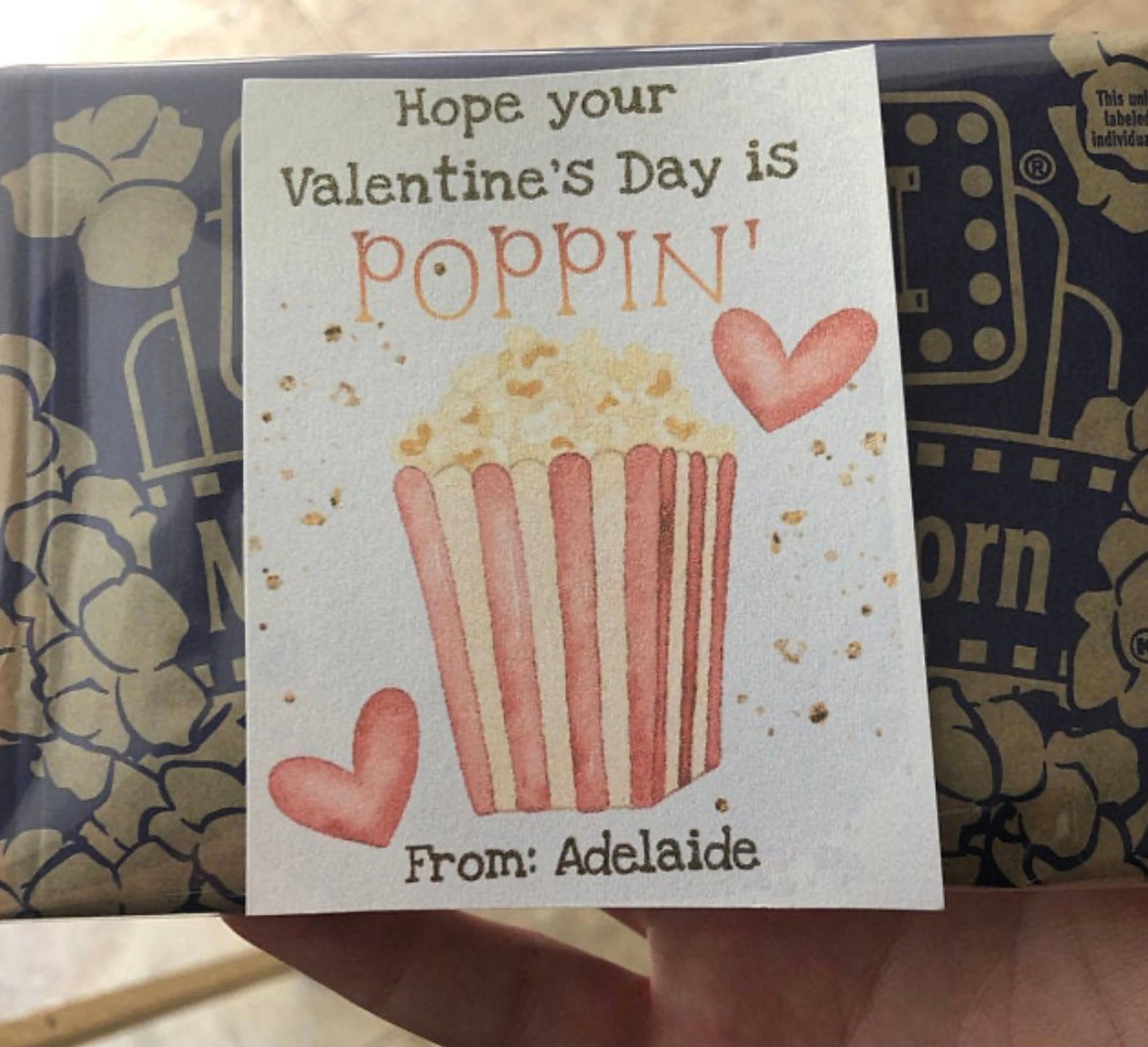 Popcorn Valentines Day Card Template, Printable Popcorn Valentines ...