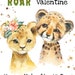 Jungle Valentine Card Template, Safari Valentines Cards for Kids ...