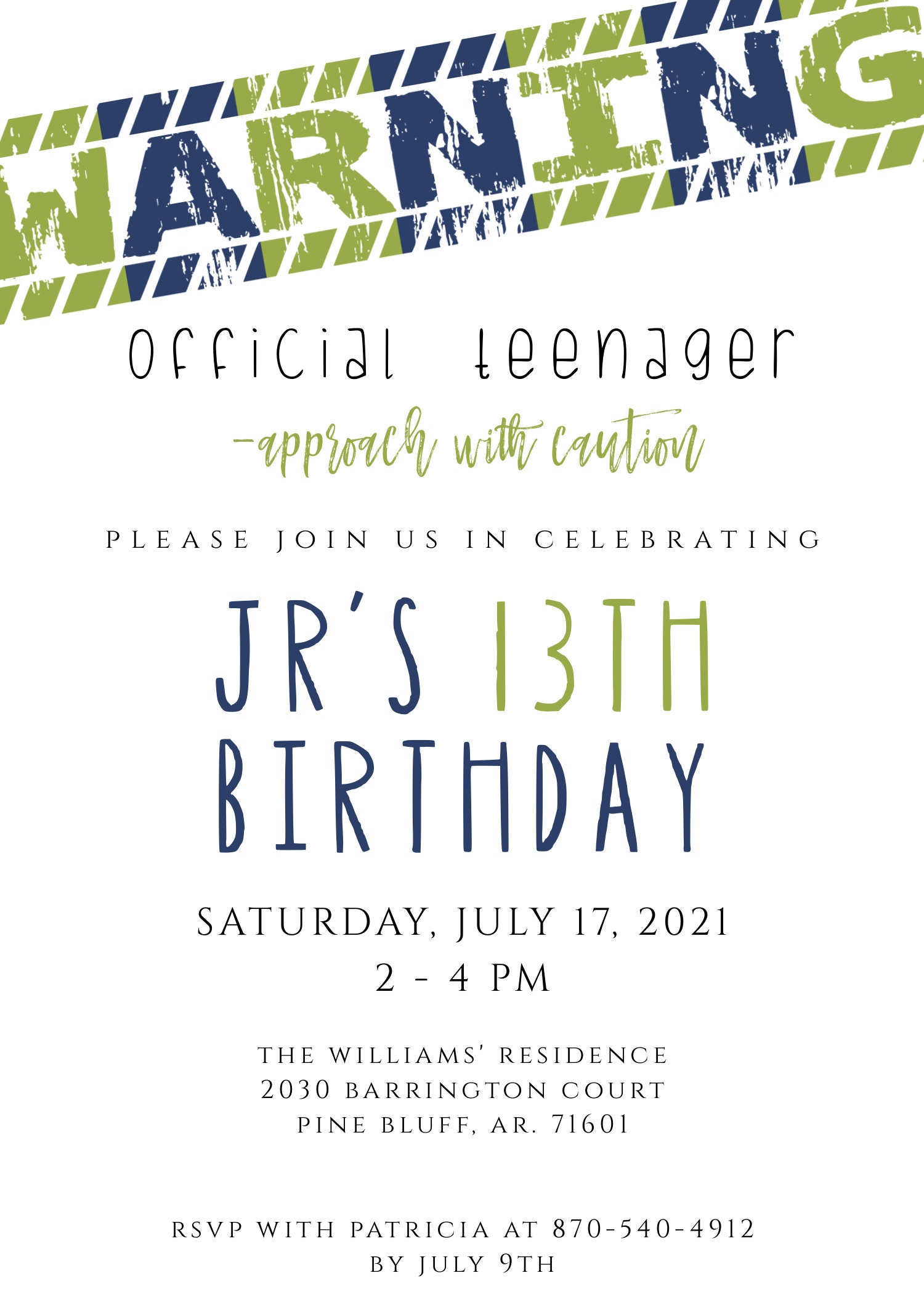 Teen Birthday Invitation Templates