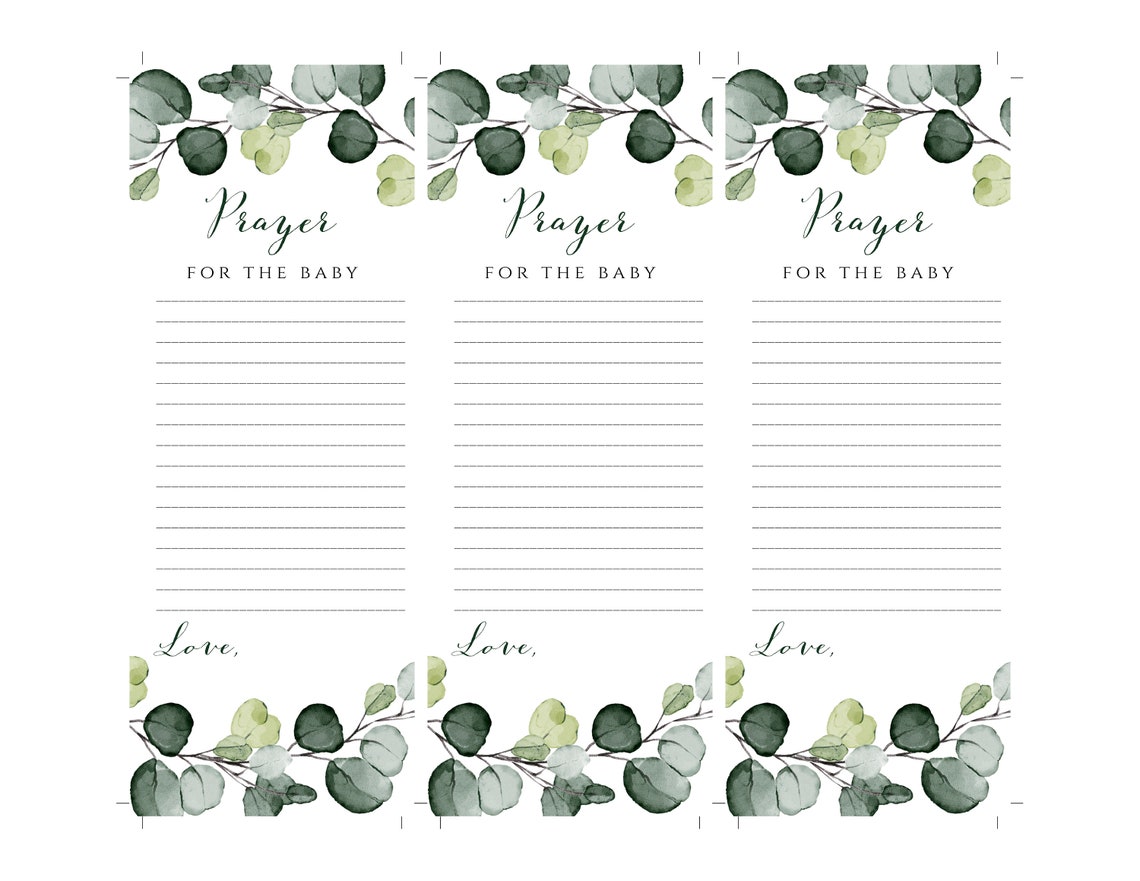 Personalized Baby Baptism Sign & Prayer Cards for Boy or Girl | Etsy