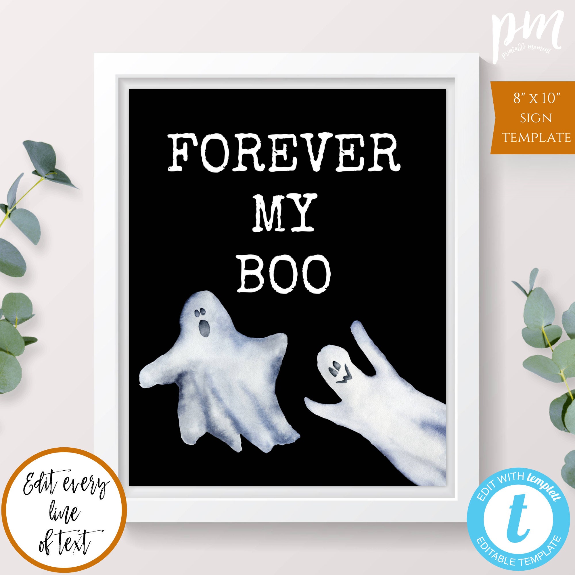 Forever My Boo Ghost Halloween Decor DIY Halloween Wall Art | Etsy