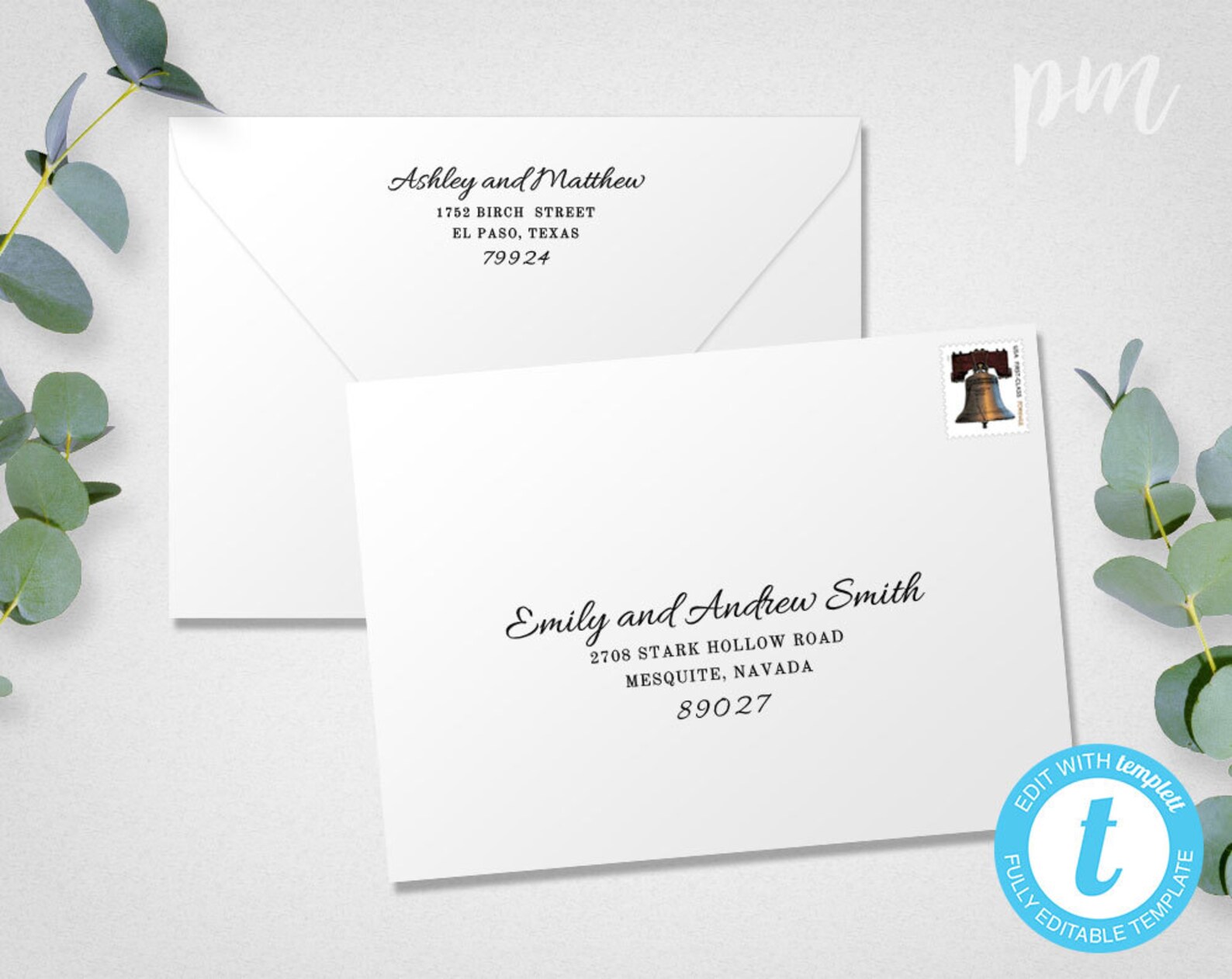 A7 + A1 Printable Wedding Envelope Template, Printable Address Envelope ...