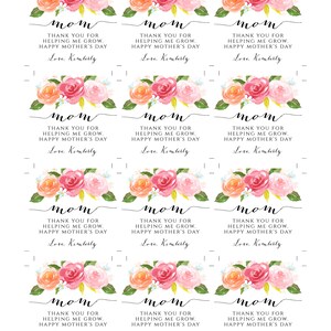 Mother's Day Gift Plant Tag Template, Editable Plant Marker, Printable ...