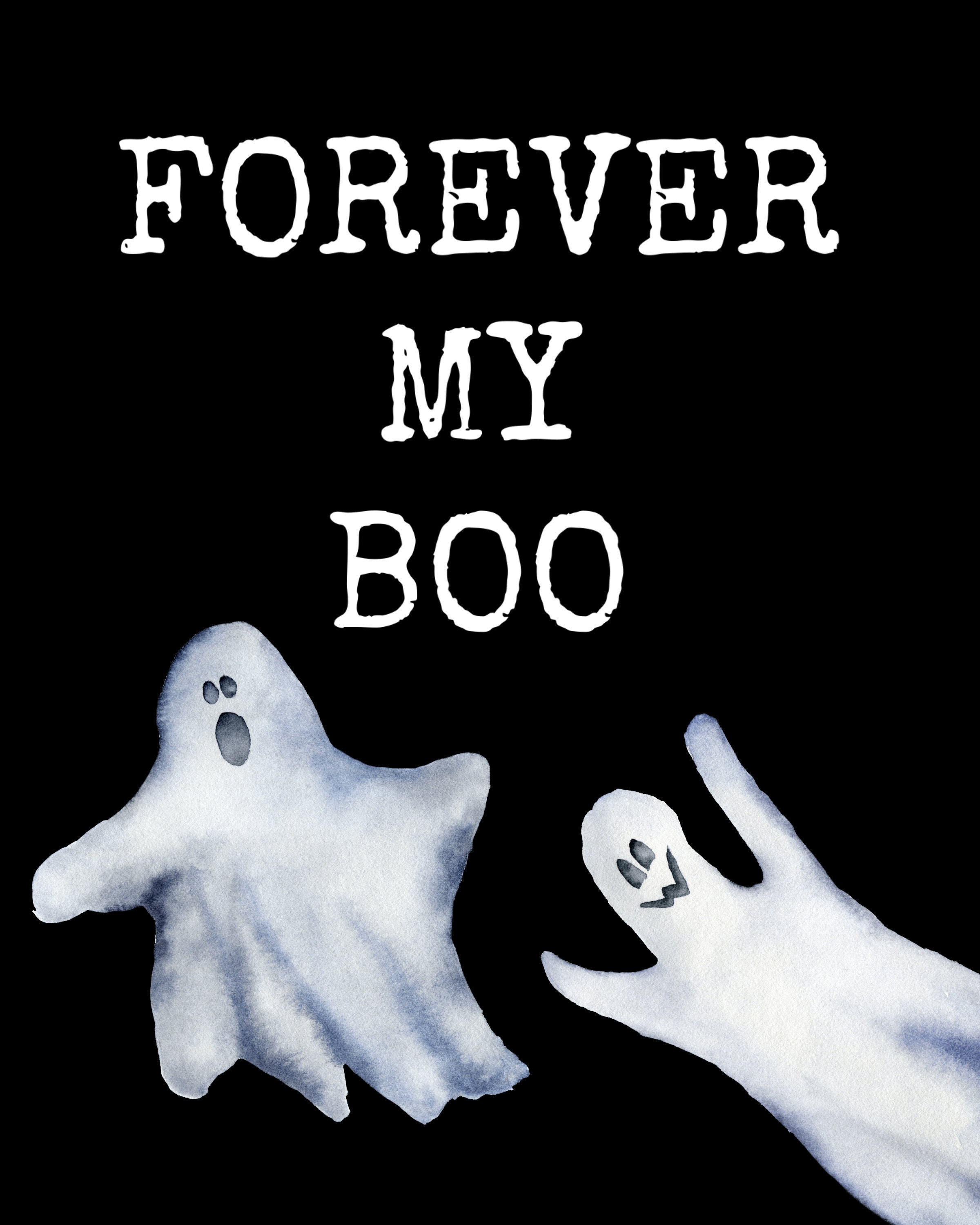 Forever My Boo Ghost Halloween Decor DIY Halloween Wall Art | Etsy