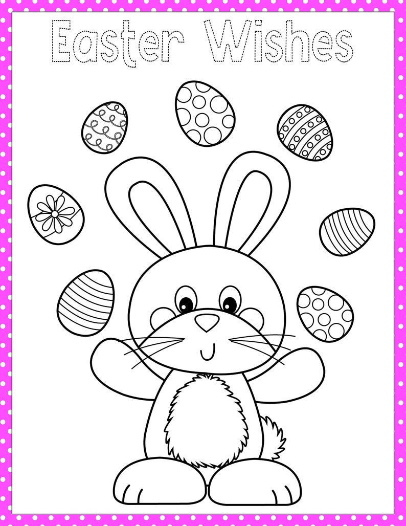 Easter Coloring Pages for Kids, 10 Page Coloring Printable Template ...