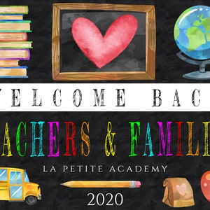 Welcome Back Teachers and Families Yard Sign Template, Teacher ...