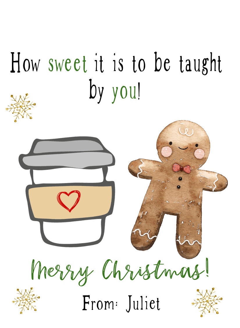 Teacher Gift How Sweet It is to Be Taught by You Gift Tag Template for ...
