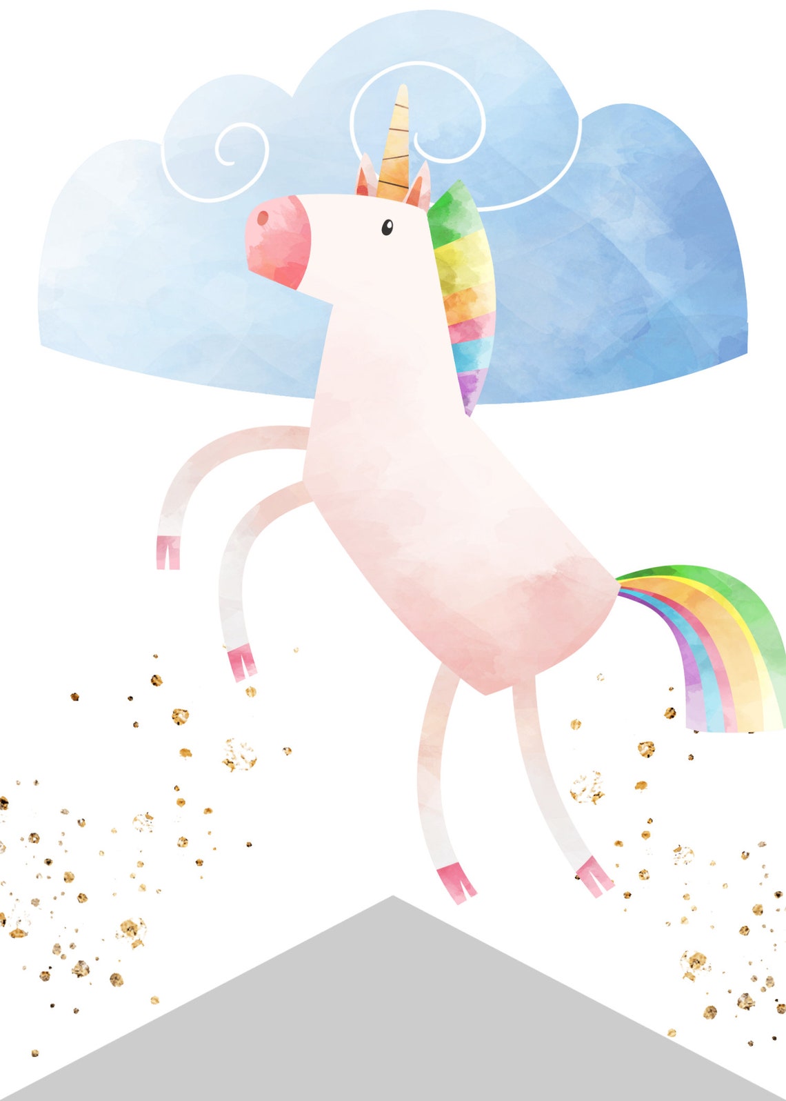 Unicorn Banner Flag Template for Birthday, Unicorn Decor, Magical ...