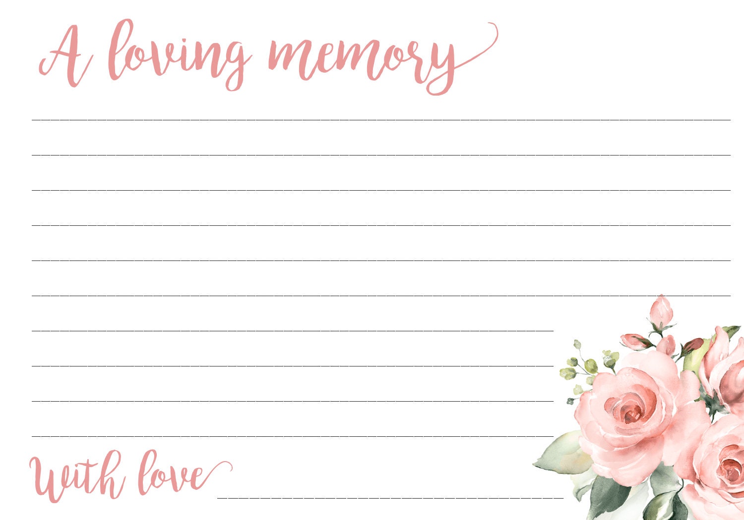 Memory Card Sign Template Birthday Tea Party Memory Card | Etsy