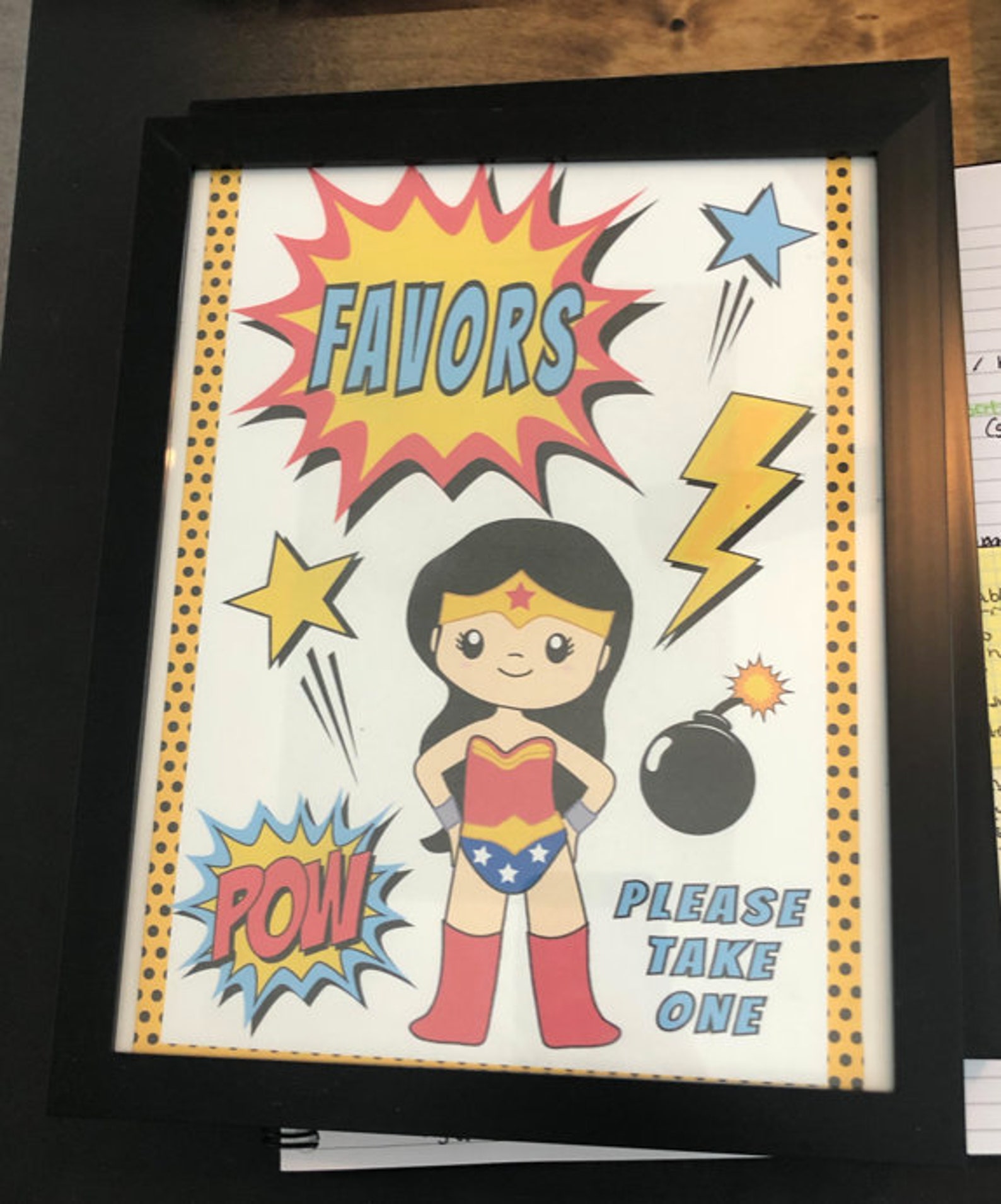 Superhero Favors Sign Printable Template for Girl's Birthday, Superhero ...