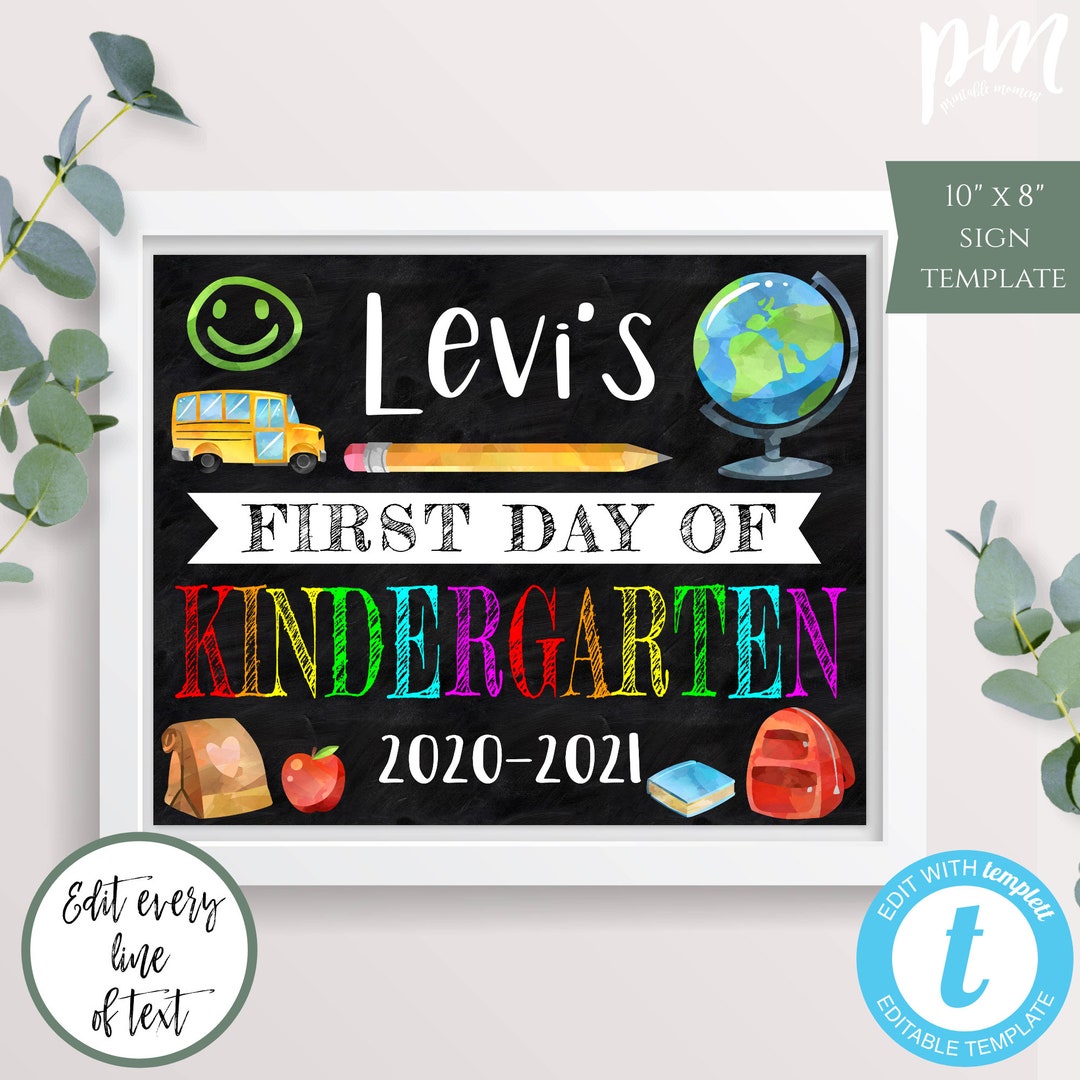 First Day of School Sign, Back to School Chalkboard Sign, Back to ...