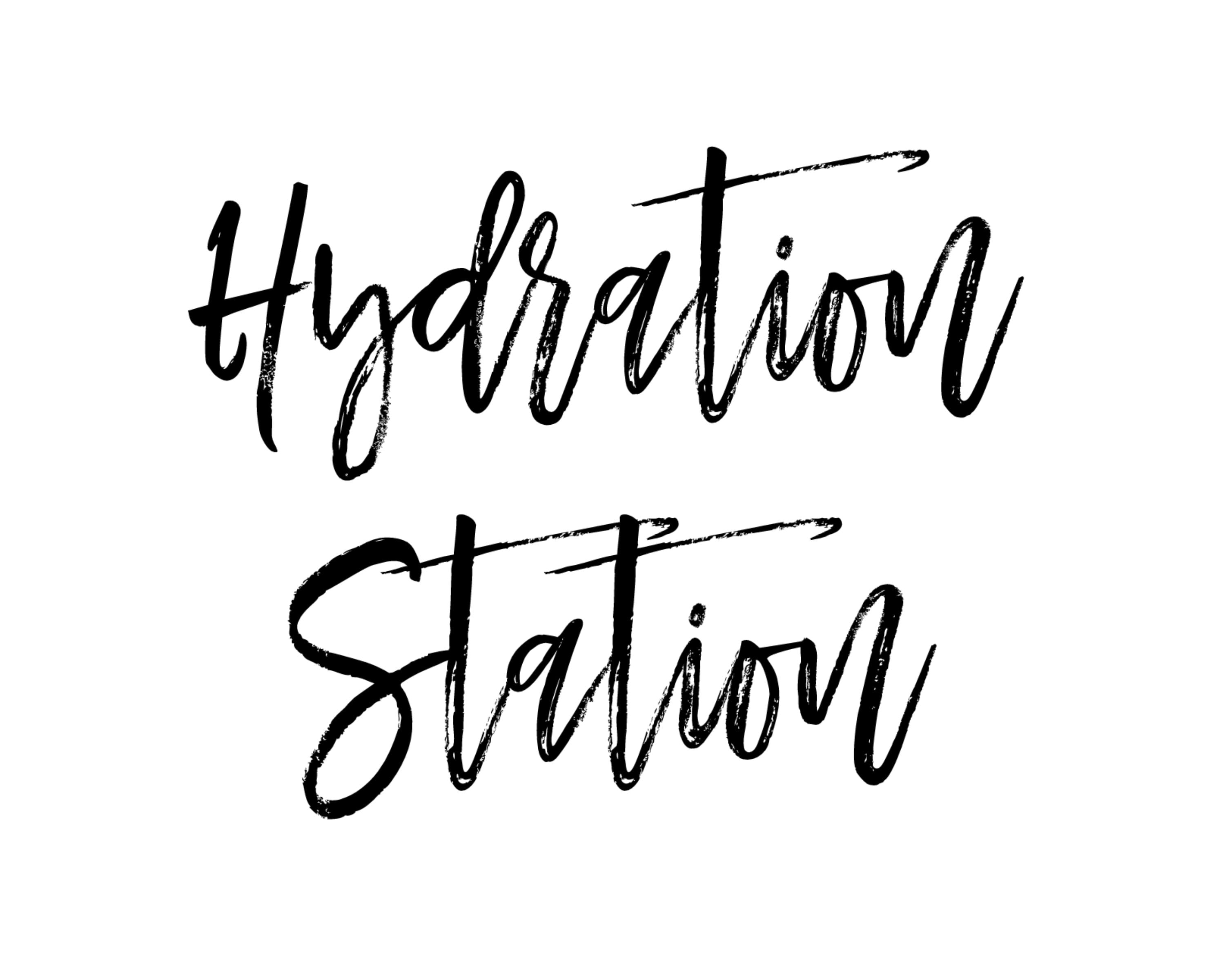 Hydration Station Sign Drinks Wedding Sign Template Water | Etsy