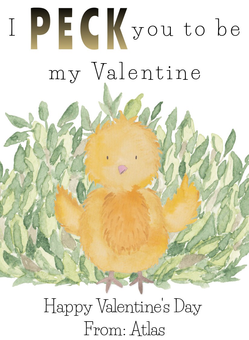 Farm Valentine Card Template Barn Yard Animal Valentines - Etsy