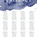 Navy Blue Watercolor Wedding Seating Chart Template, DIY Editable ...