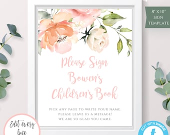 Please Sign Baby's Book Sign INSTANT DOWNLOAD Baby - Etsy