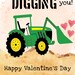 Tractor Valentines Day Card Template Tractor Valentines Cards - Etsy