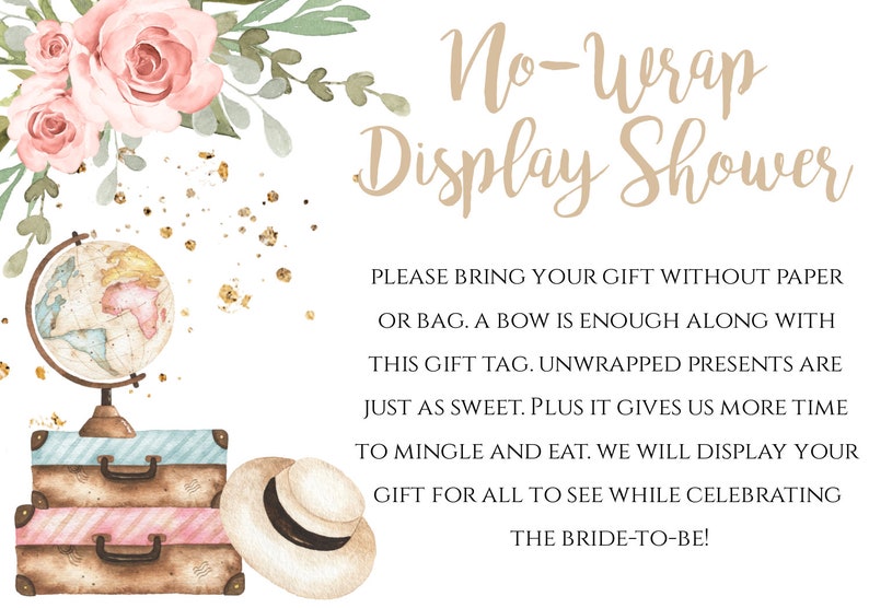 Display Shower Insert Card Printable Display Shower Tag - Etsy