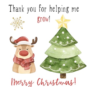Printable Christmas Gift Tag Template for Teacher Merry Christmas ...
