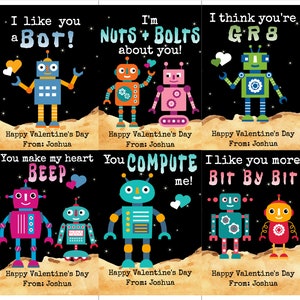 Robot Valentines Day Card Template, Robot Valentines Cards for Kids ...