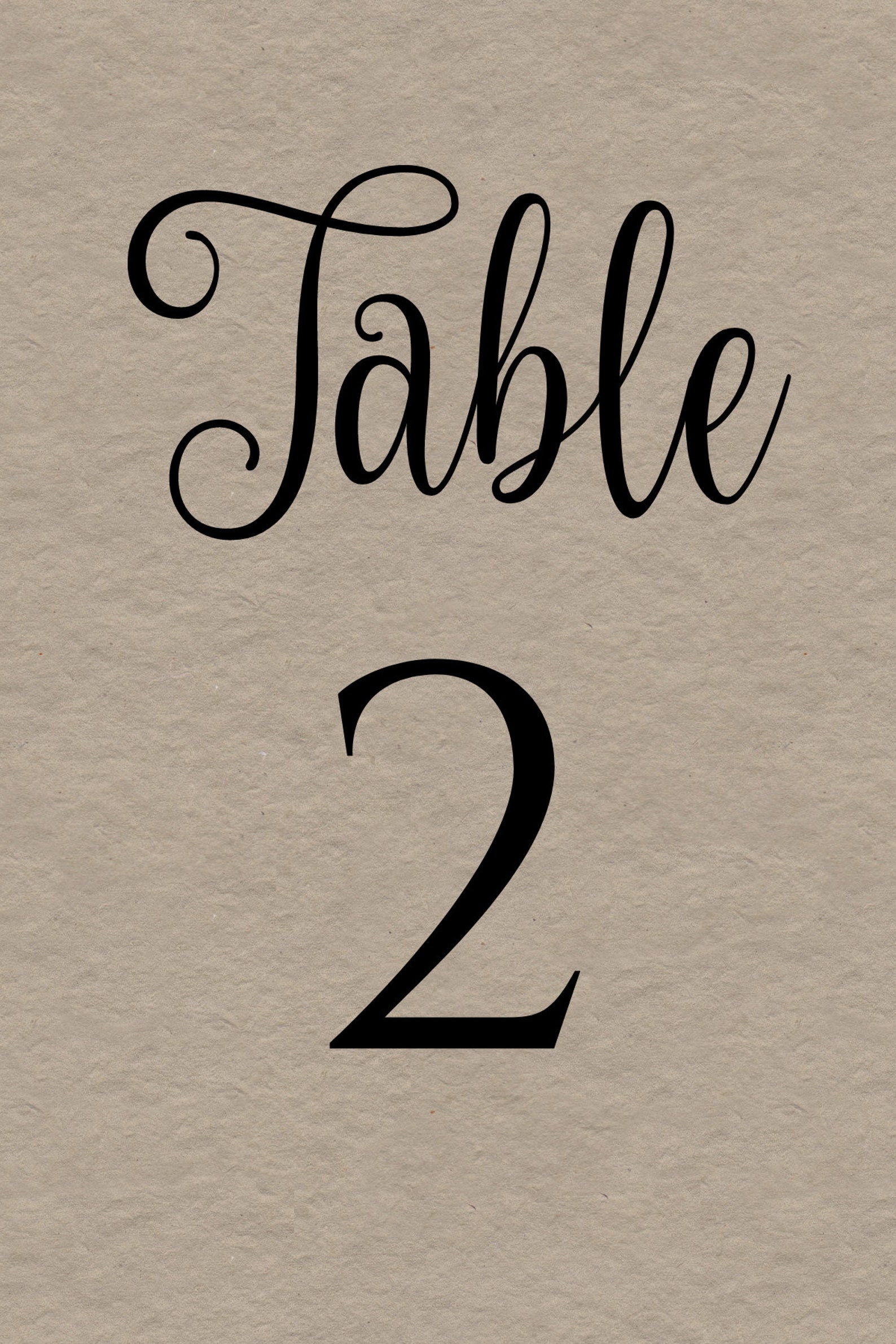 Rustic Table Number Template Wedding Printable Template - Etsy