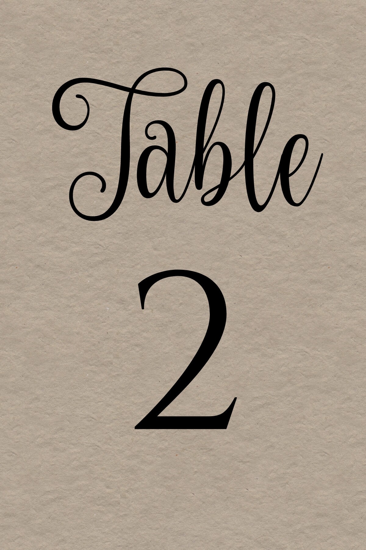 Rustic Table Number Template Wedding Printable Template - Etsy