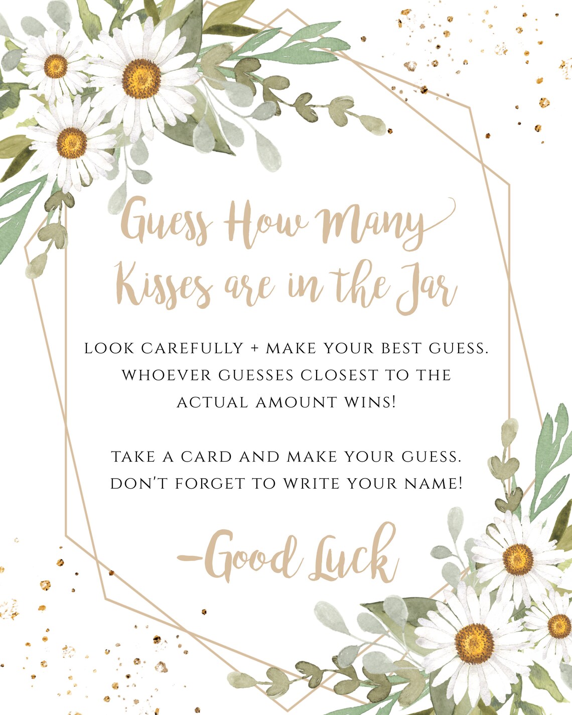 Daisy Baby Shower Game Template Set Daisy Shower Gender - Etsy Canada