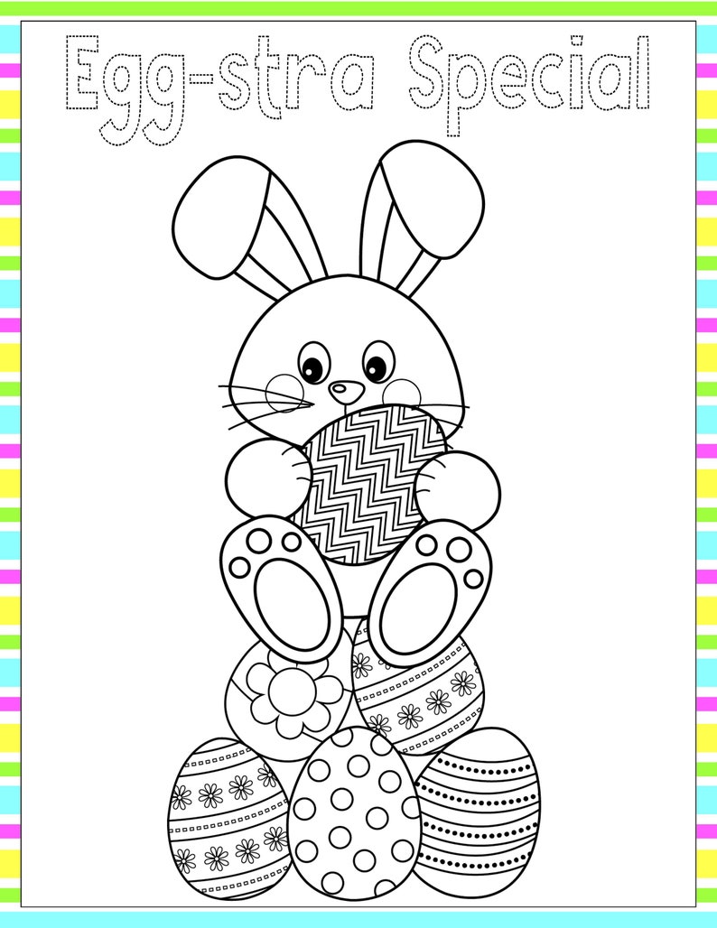 Easter Coloring Pages for Kids, 10 Page Coloring Printable Template ...