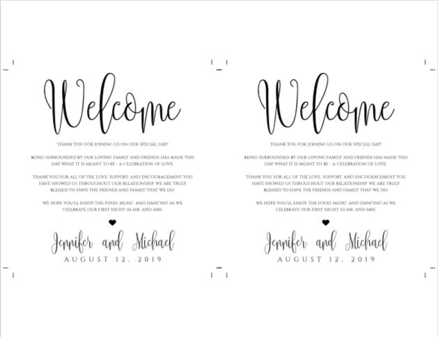 Wedding Welcome Bag Note, Welcome Bag Letter, DIY Printable Sticker ...