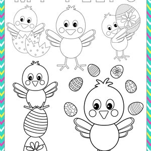 Easter Coloring Pages for Kids, 10 Page Coloring Printable Template ...