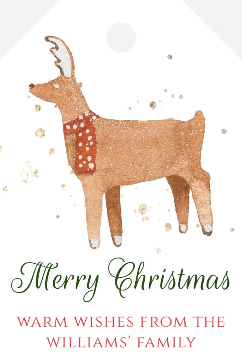 Warm Wishes Gift Tag Template Set of 3 Christmas Gift Tag - Etsy