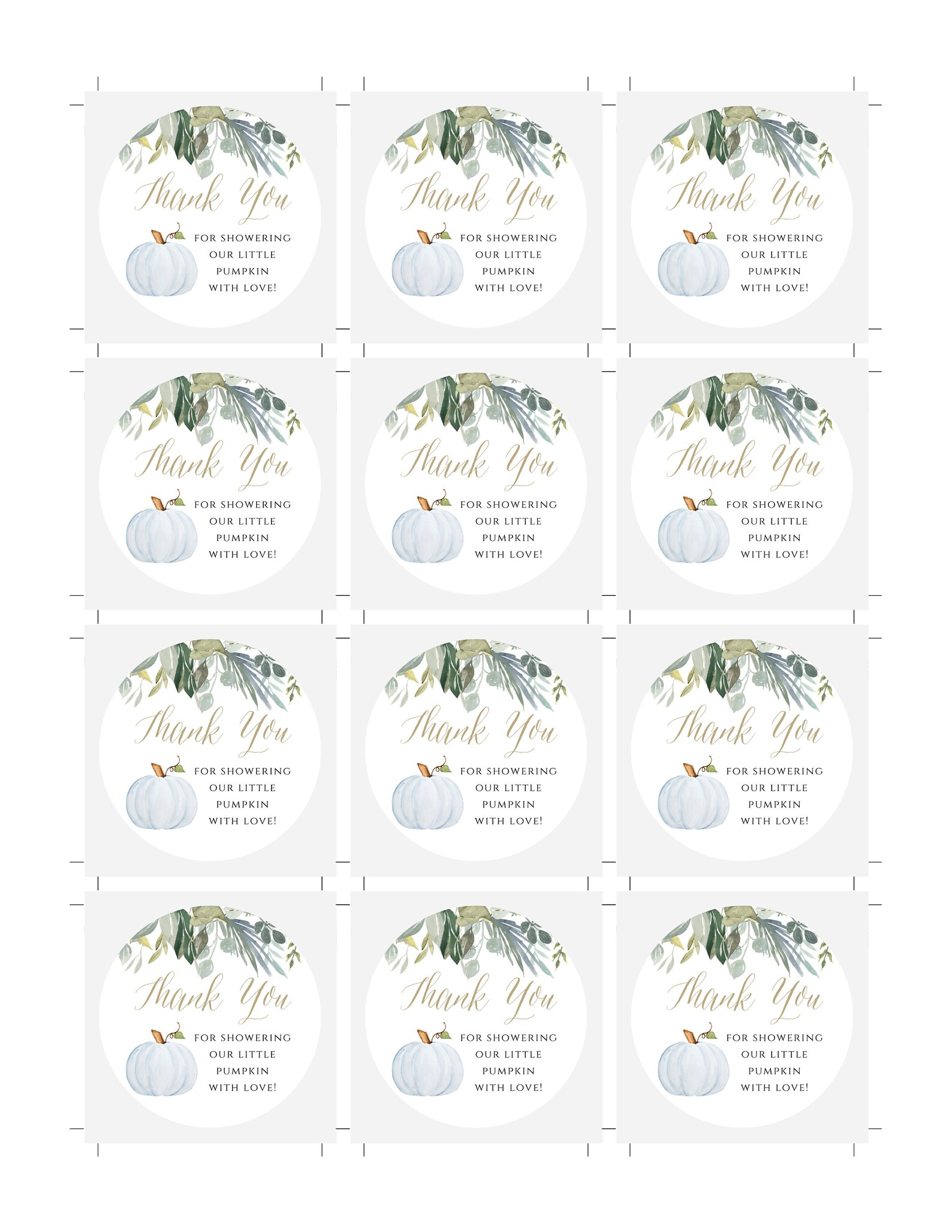 Pumpkin Favor Tag Template Little Pumpkin Baby Shower - Etsy