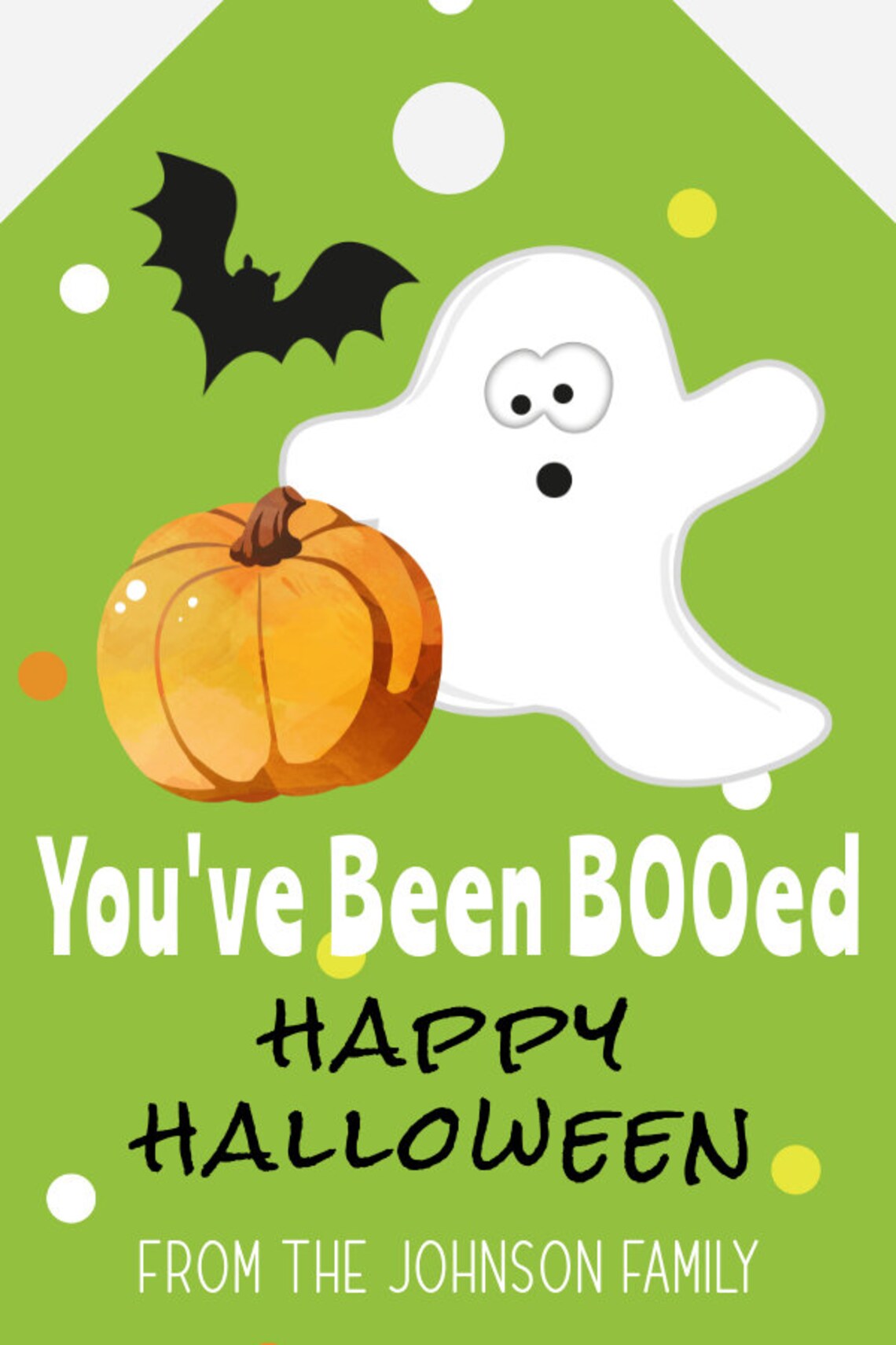 You've Been Booed Halloween Gift Tag Template Set of 3, Halloween Favor ...