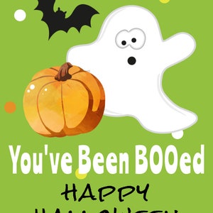 You've Been Booed Halloween Gift Tag Template Set of 3, Halloween Favor ...