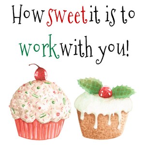 How Sweet It is to Work With You Christmas Gift Tag Template With ...