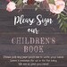 Please Sign Our Children's Book Template Rustic Floral - Etsy
