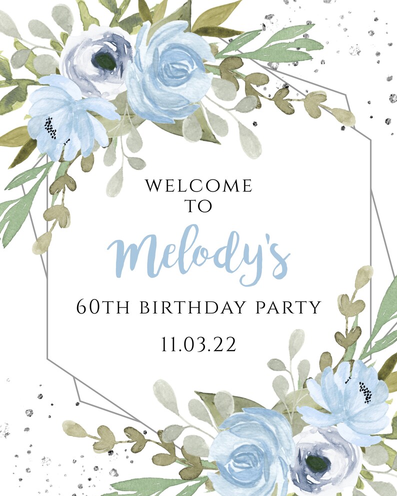 Welcome to Birthday Sign Template, Editable Welcome Sign Birthday ...