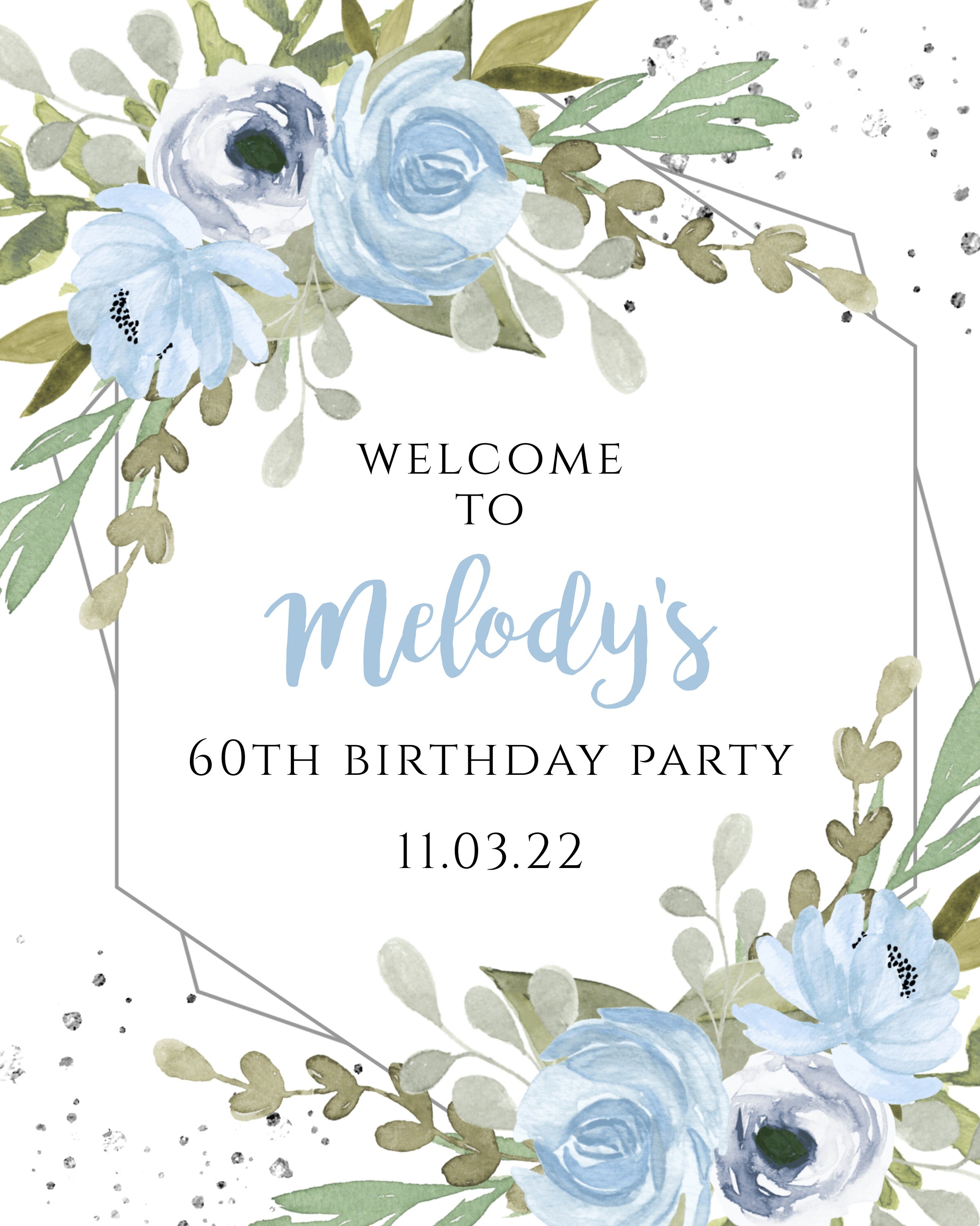 Welcome to Birthday Sign Template, Editable Welcome Sign Birthday ...