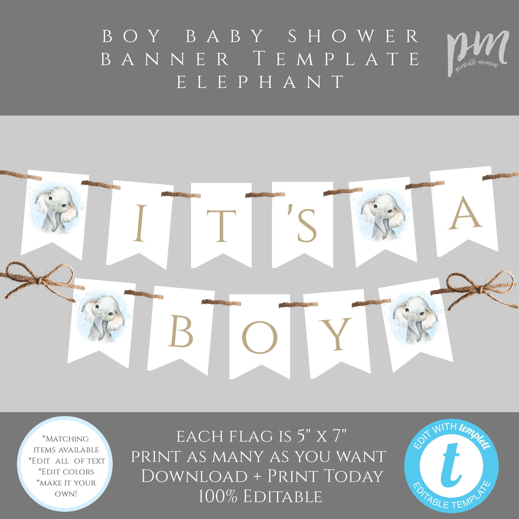 Its A Boy Banner Template