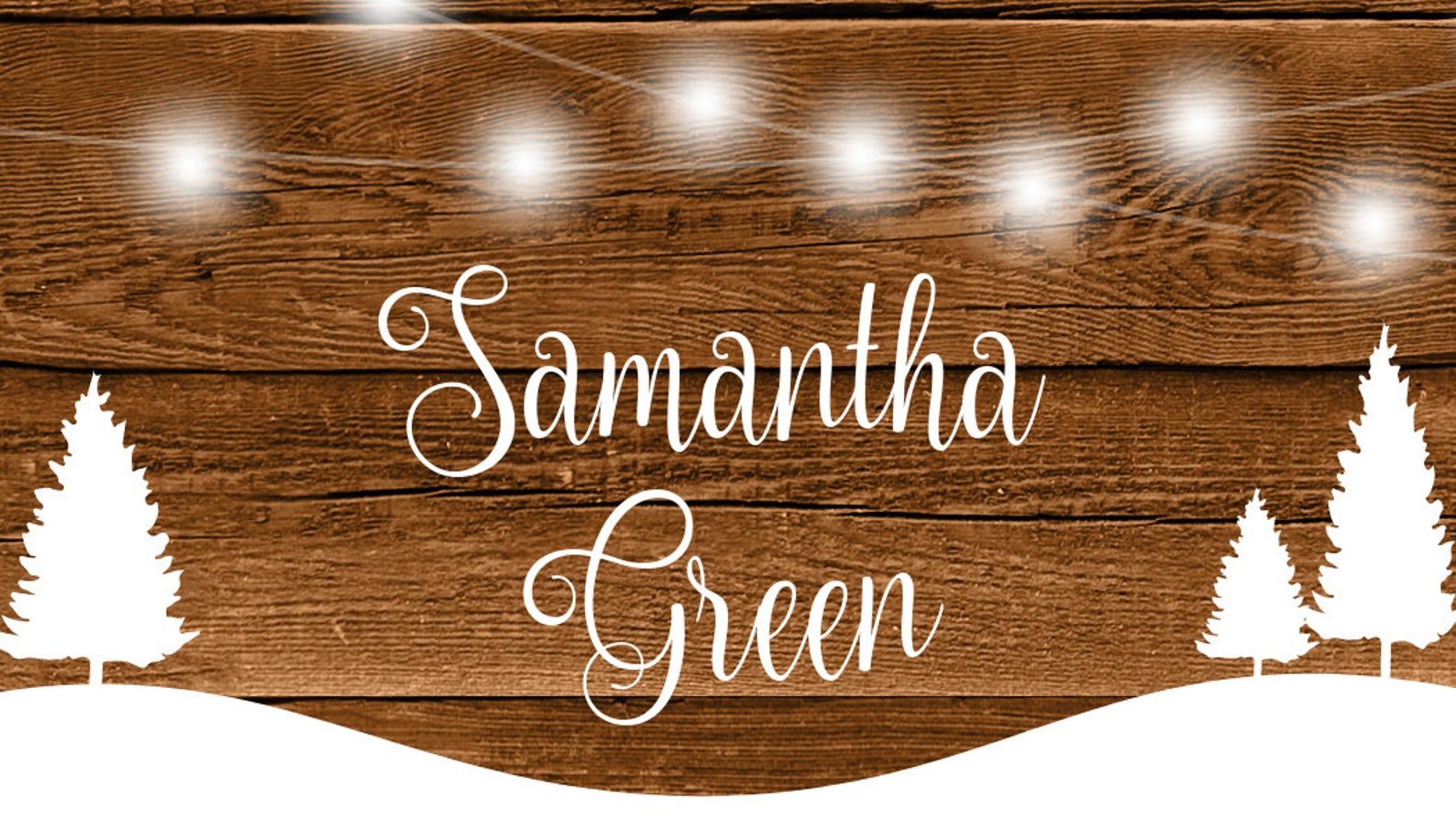 Christmas Party Name Badge Card Template, Editable Rustic Christmas ...