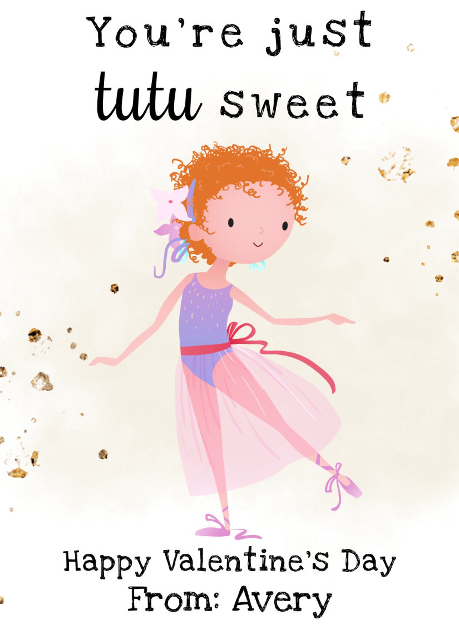 Ballet Valentines Day Card Template, Ballet Valentines Cards for Kids ...