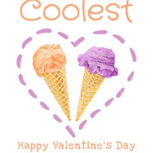 Ice Cream Valentines Day Card Template, Ice Cream Valentines Cards for ...