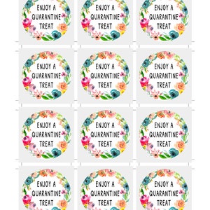 Quarantine Treat Tag Editable Template, Social Distancing Well Wishes ...