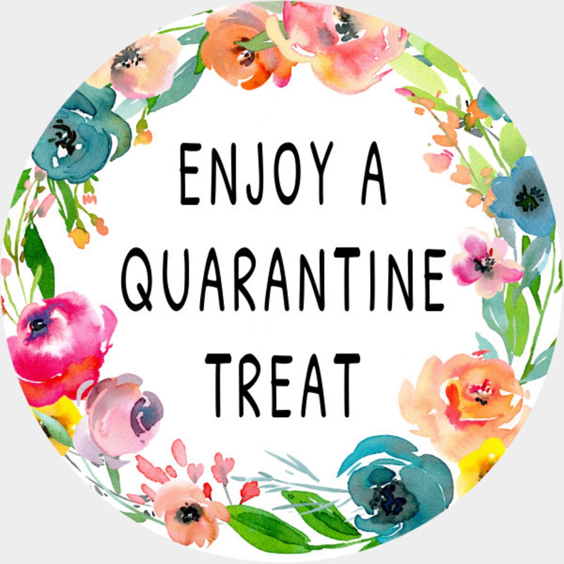 Quarantine Treat Tag Editable Template Social Distancing Well | Etsy