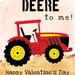 Red Tractor Valentines Day Card Template Tractor Valentines - Etsy
